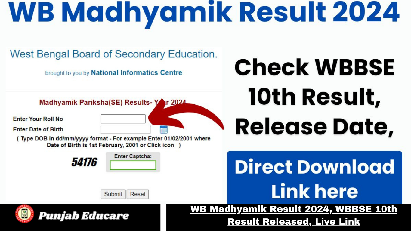 WB Madhyamik Result 2024 - Punjab Educare