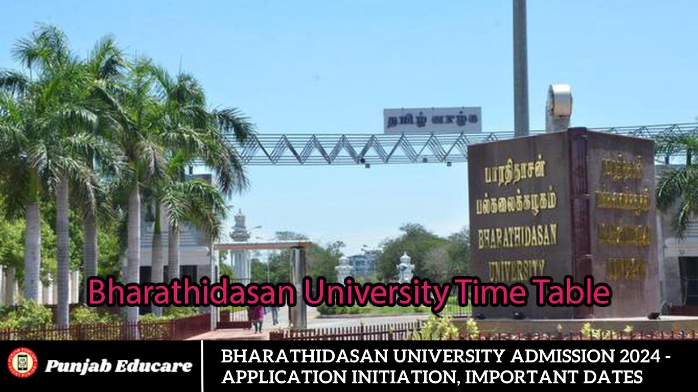 Bharathidasan University Admission 2024 - Application Initiation