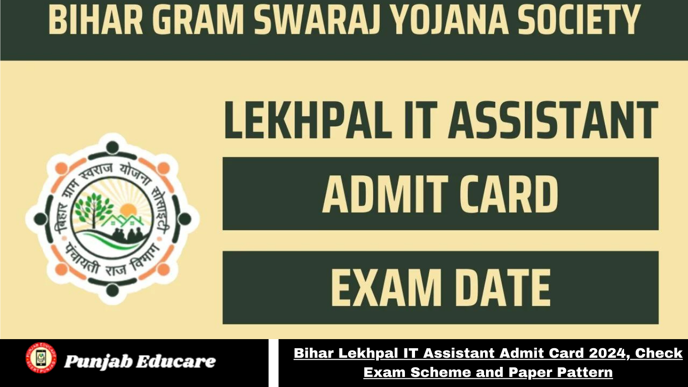 Bihar Lekhpal IT Assistant Admit Card 2024 - Punjab Educare