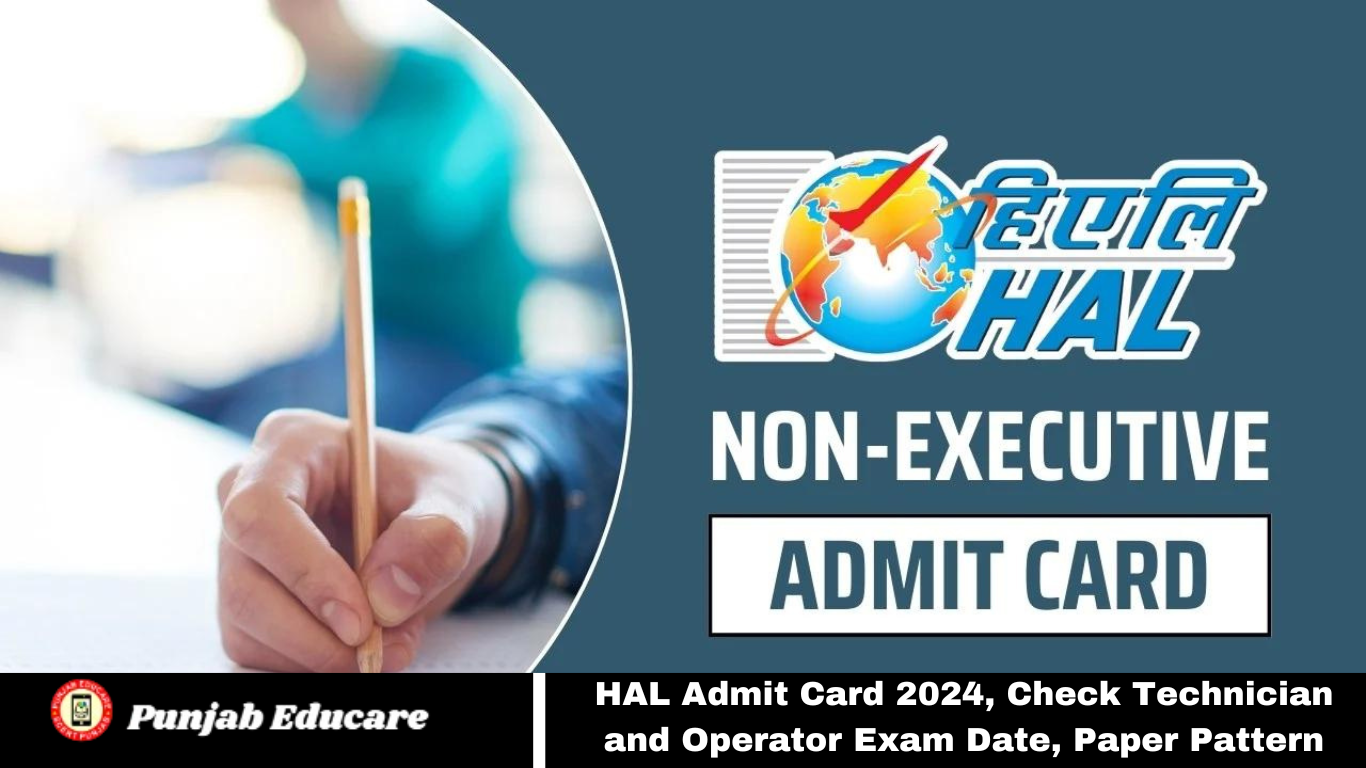HAL Admit Card 2024 - Punjab Educare