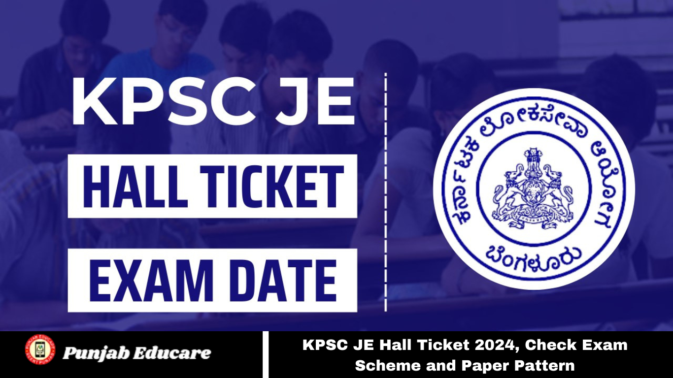 KPSC JE Hall Ticket 2024 - Punjab Educare