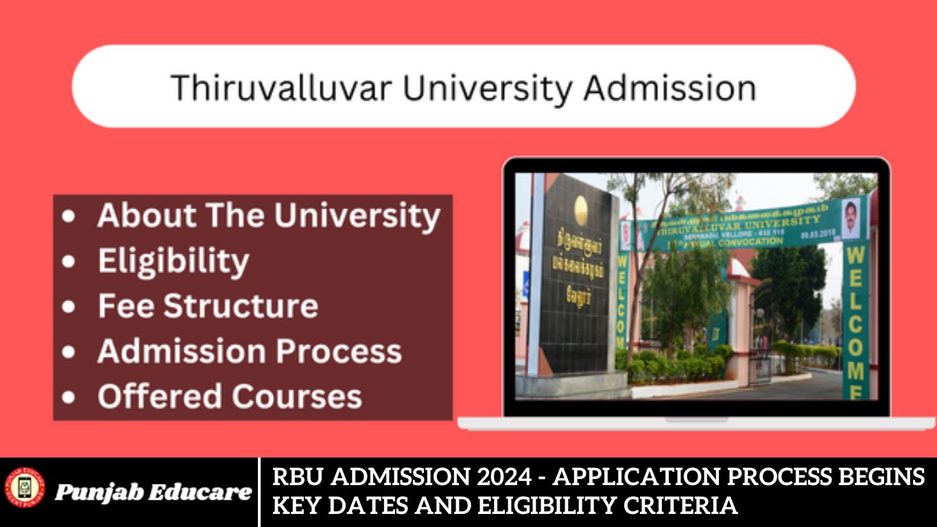 RBU Admission 2024 - Application Process Begins Key Dates