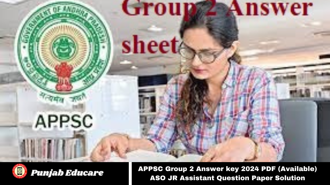 APPSC Group 2 Answer key 2024 - Punjab Educare